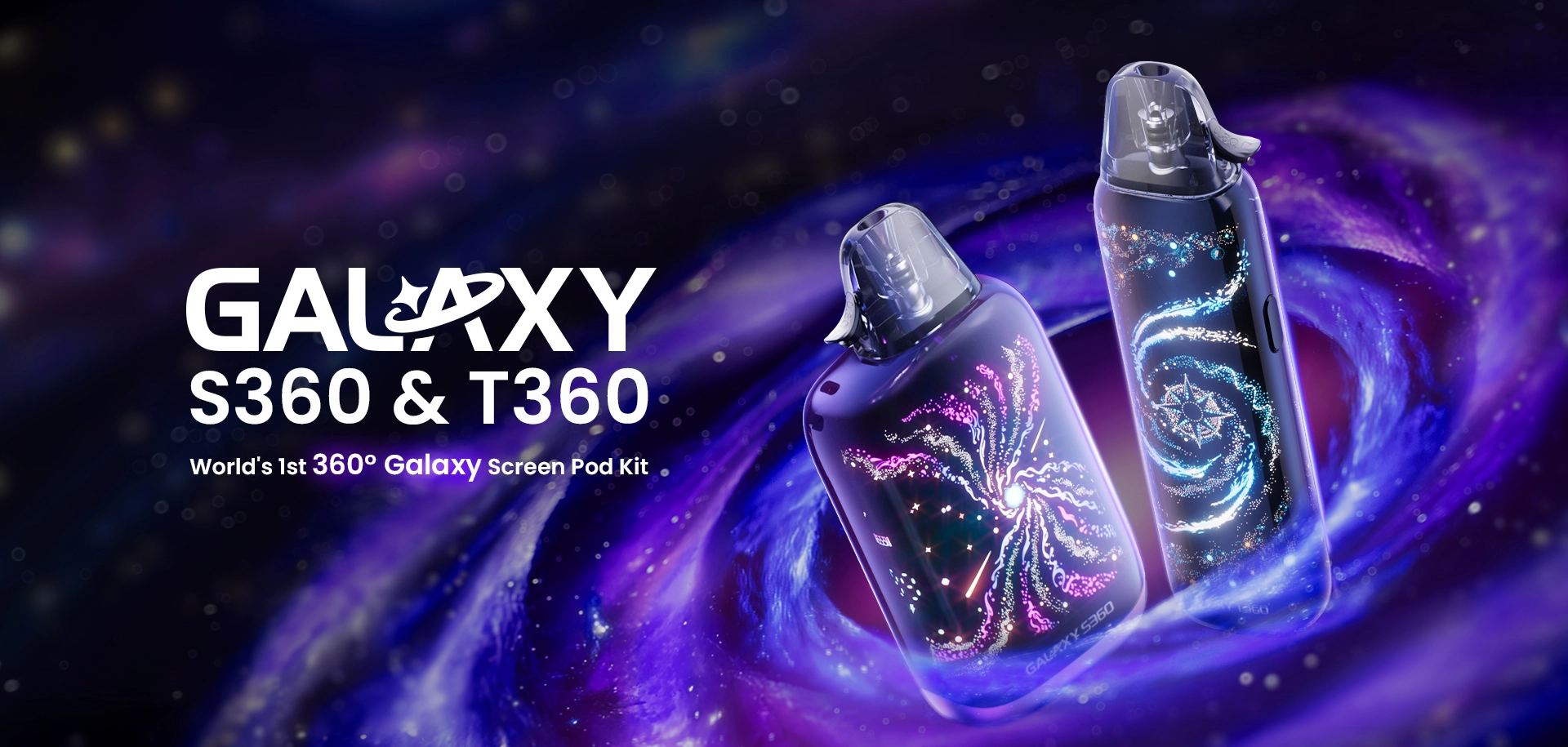 The world's first 360° Galaxy screen Pod Kit - Lost Vape
